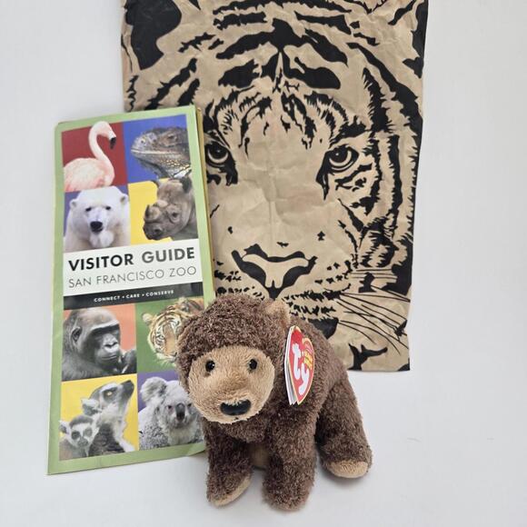 Toys | Ty Beanie Baby Monarch The Grizzly Bear San Francisco Zoo ...
